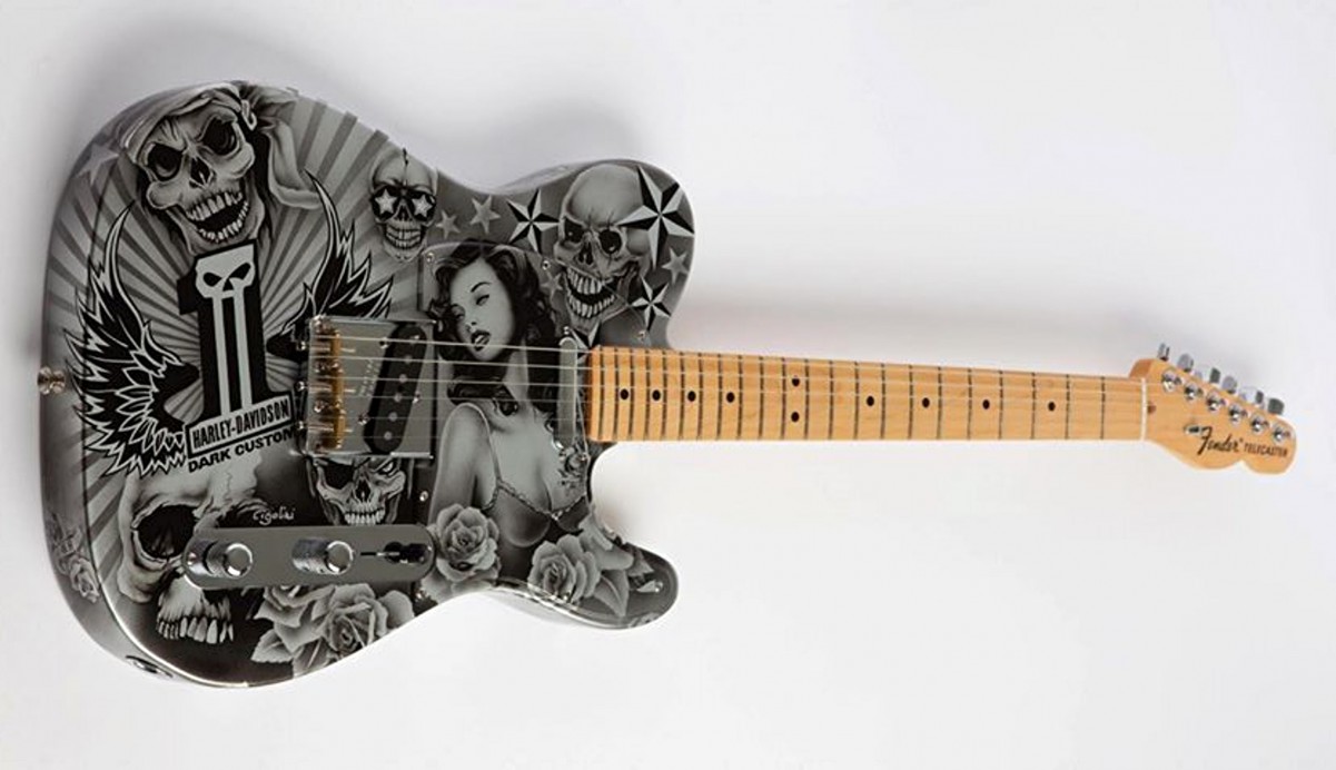 Michèle Cigolini – Peinture sur Guitare – Rock & Roll Bordel!